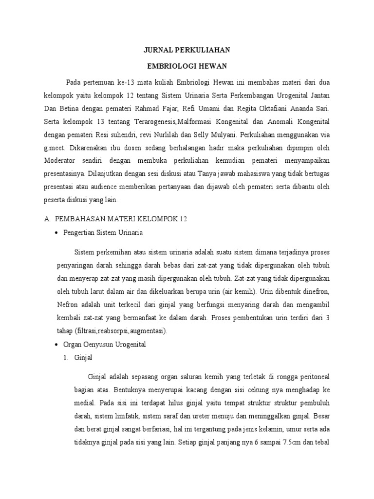 Jurnal Perkuliahan 11 | PDF