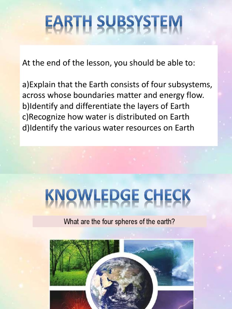 Earth Subsystem | PDF | Atmosphere Of Earth | Atmosphere