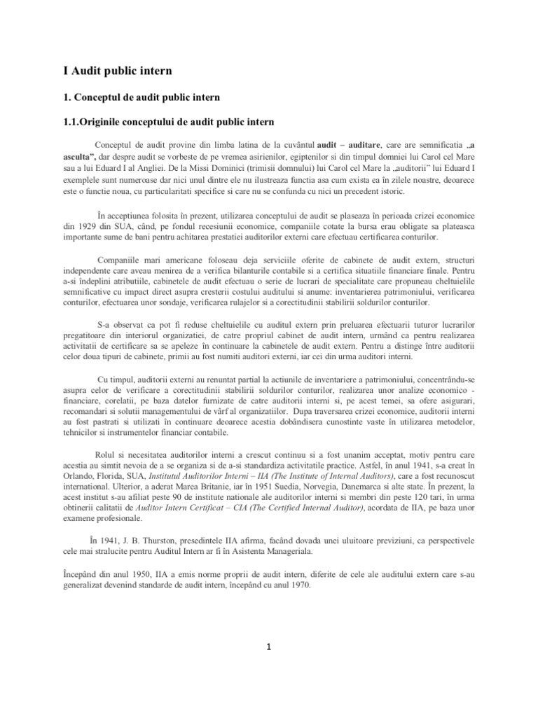 Paralela Dintre Auditul Public Intern Si Auditul Public Extern | PDF
