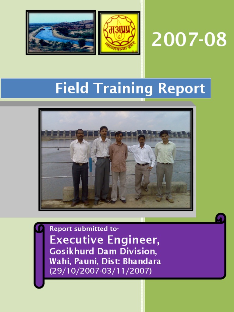 Field Training Report: Executive Engineer | PDF | Dam | Spillway