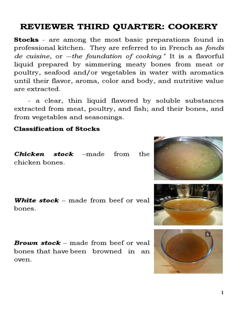 Tle 10 3RD Quarter Reviewer | PDF | Soup | Stock (Food)