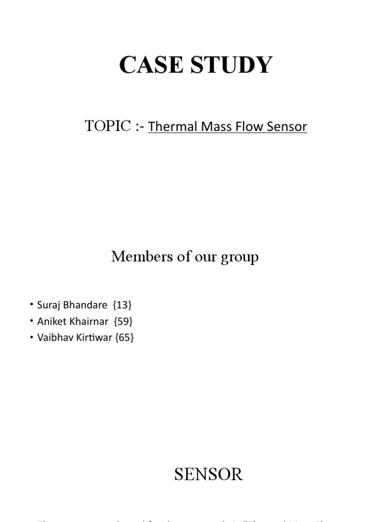 CASE STUDY Mechatronics | PDF | Flow Measurement | Gases