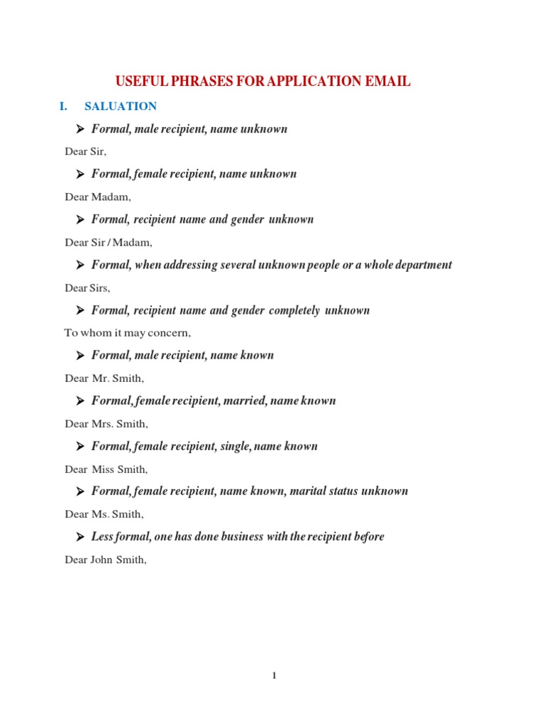 Useful Phrases For Job Application Email | PDF | Résumé | Cognitive Science