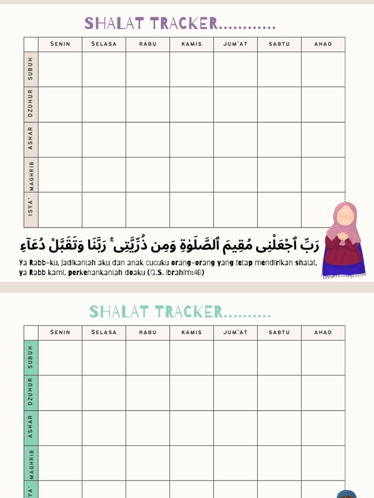 Shalat Tracker Anak | PDF