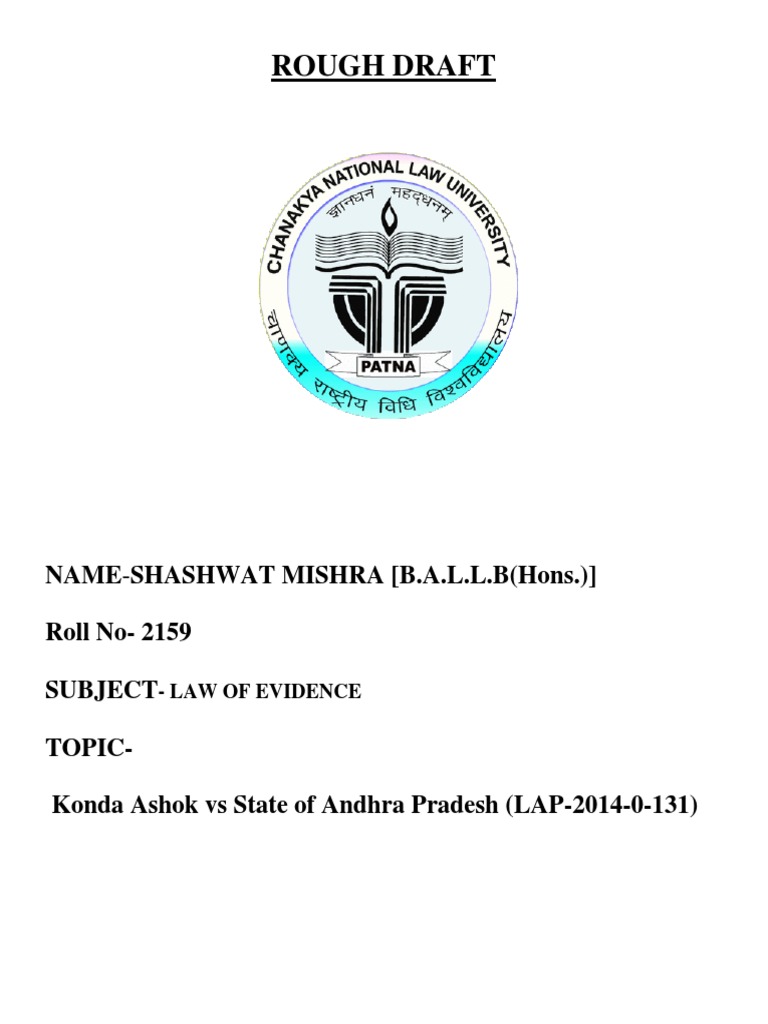 Evidence Rough Draft | PDF | Trials | Judgment (Law)