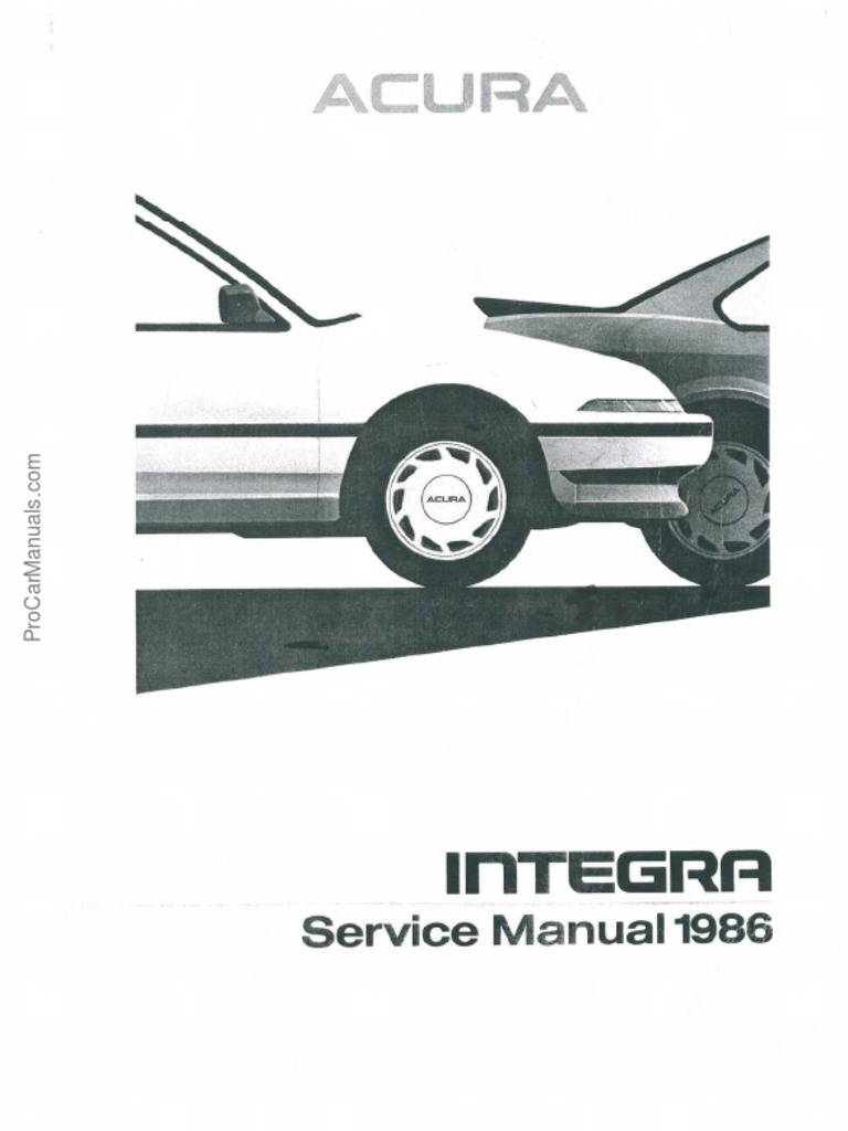 Acura Integra Service Manual | PDF