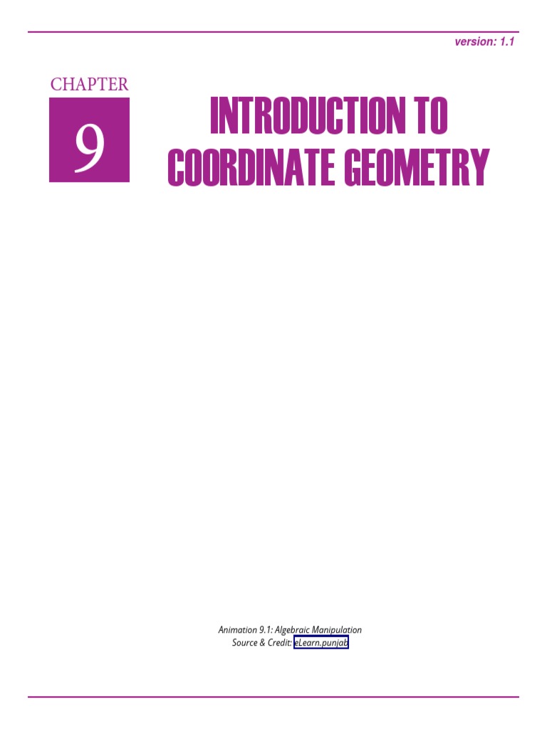 Introduction To Coordinate Geometry: Animation 9.1: Algebraic ...