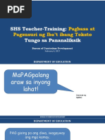 CURRICULUM MAP Pagbasa at Pagsusuri | PDF