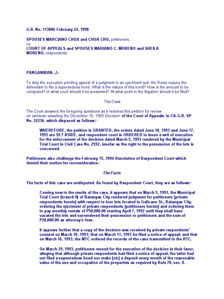 Jurisprudence Execution Pending Appeal | Download Free PDF | Lawsuit ...