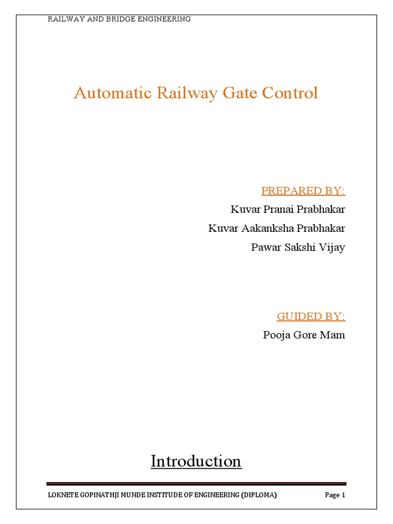 Railway Gate Control | PDF | Rail Transport | Transport
