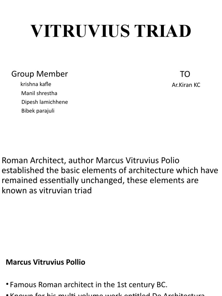 Group Work, Vitruvius Triad | PDF | Aesthetics
