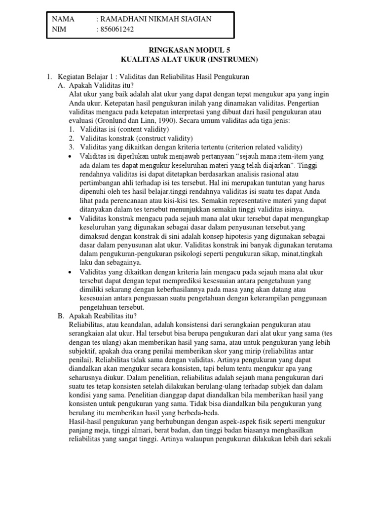 Ringkasan Modul 5 Evaluasi | PDF