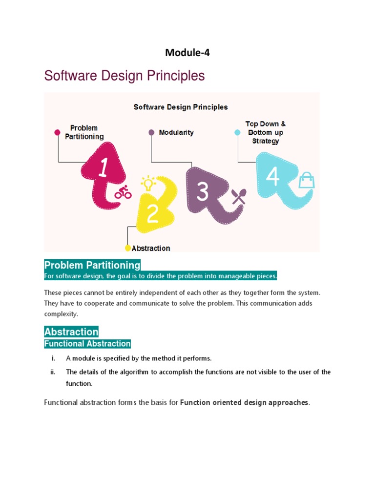 Software Design Principles: Module-4 | PDF | Component Based Software Engineering | Modularity