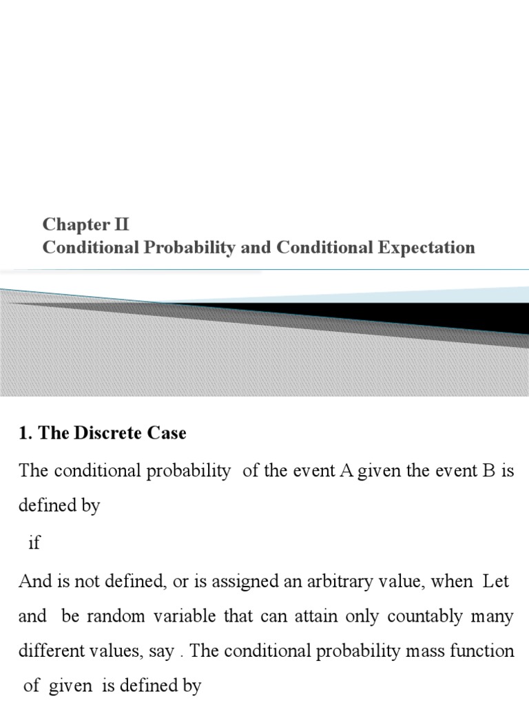 Conditional Probability and Conditional Expectation | PDF