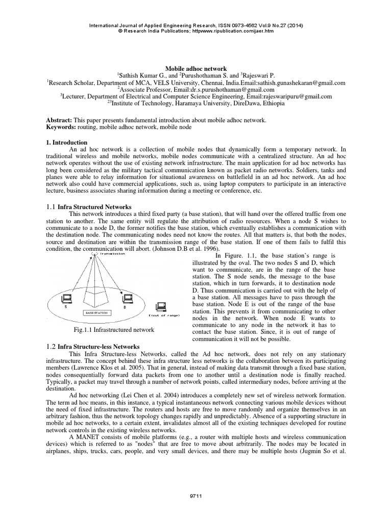 Mobile Adhoc Network Pdf Wireless Ad Hoc Network Computer Network