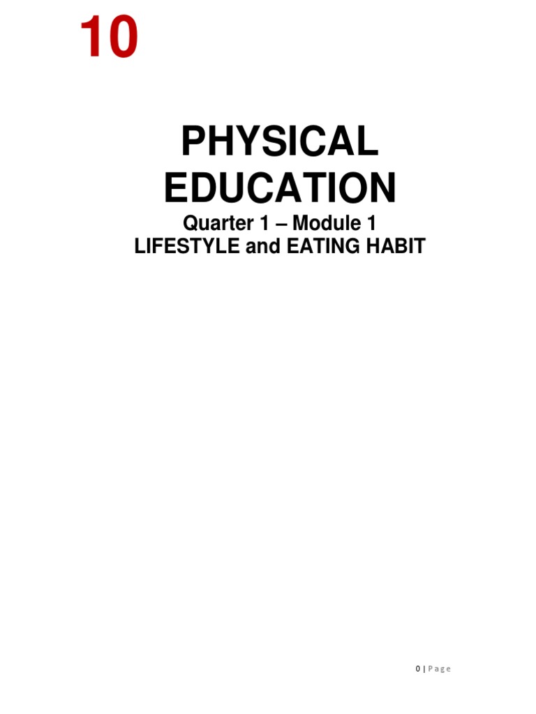 G10 Q1 PE Module 1 Edited | PDF | Foods | Weight Management