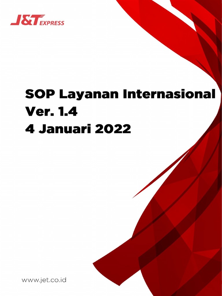 SOP Paket Internasional Ver. 1.4 20220104 | PDF
