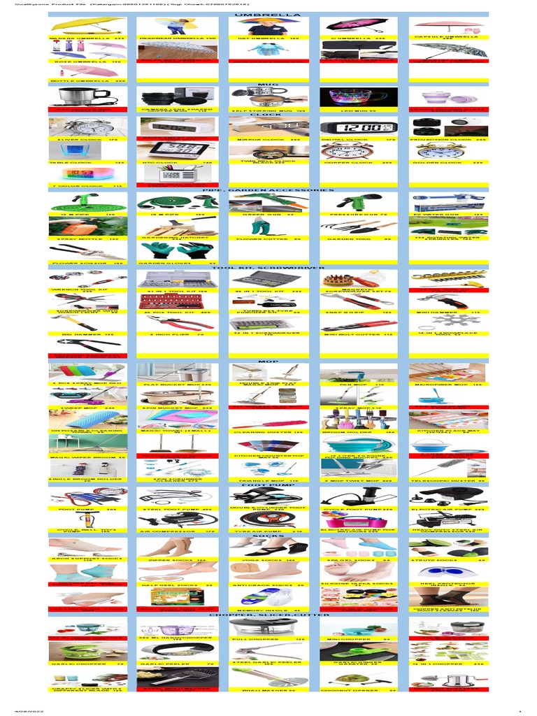 Qualityzone Product File Katargam 09601261199 Yogi Chowk 07990782618 | PDF | Knife ...