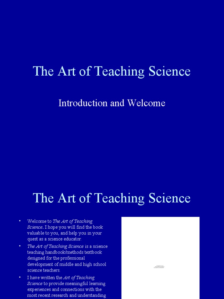 The Art of Teaching Science: Introduction and Welcome | PDF ...