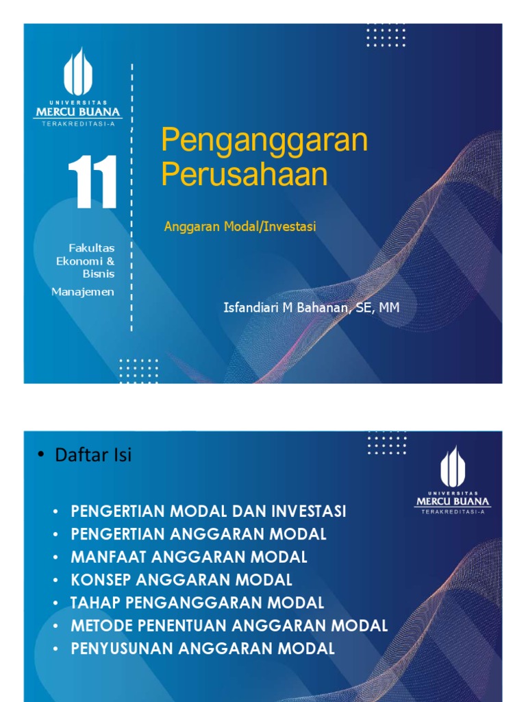 Anggaran Perusahaan-New Modul 11 | PDF