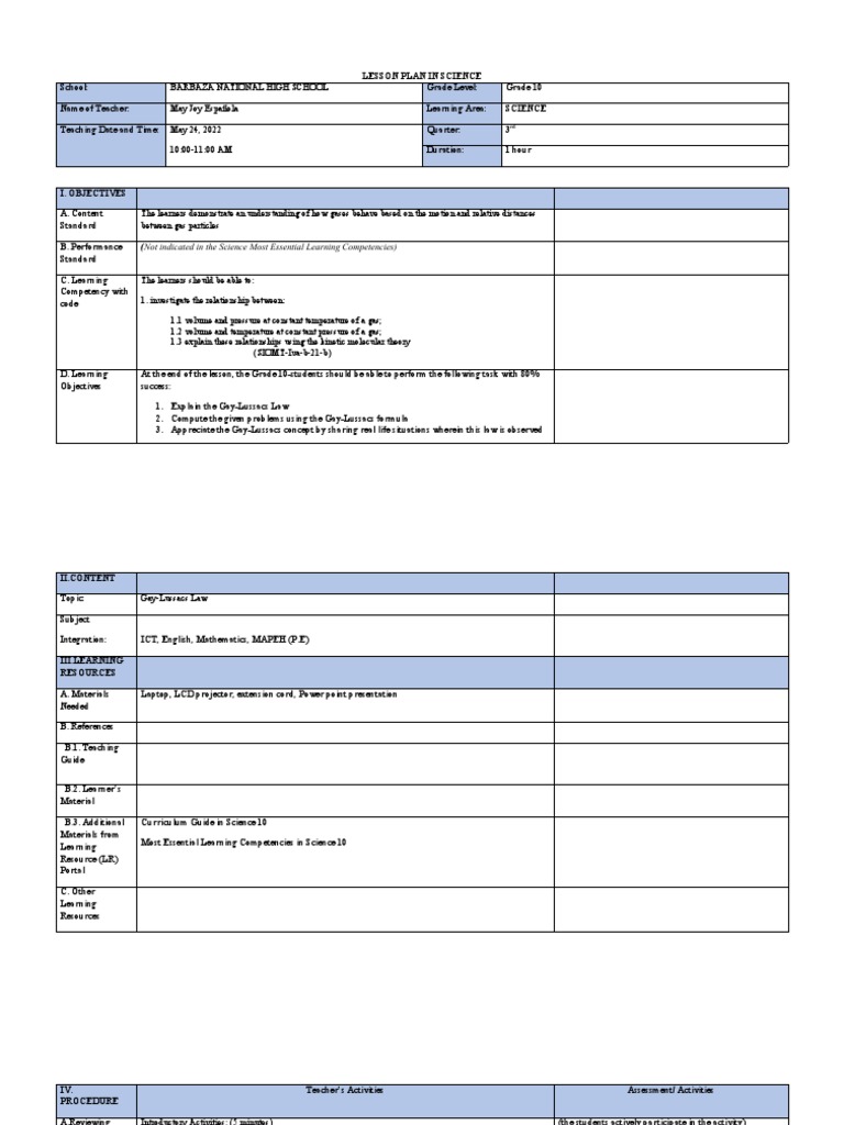 Not Indicated in The Science Most Essential Learning Competencies | PDF ...