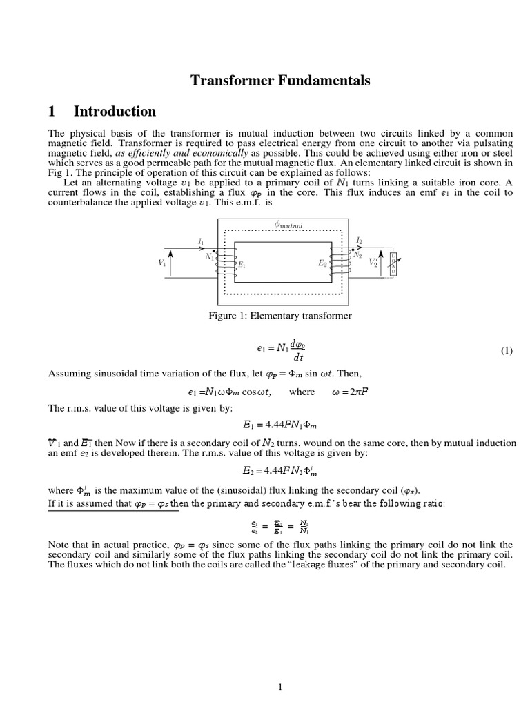 Transformer Fundamentals Explained | PDF | Transformer | Inductor