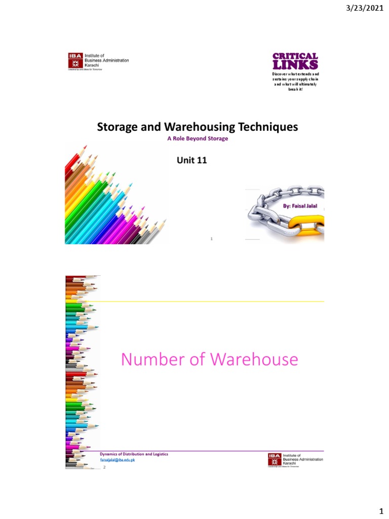 Number of Warehouse: Storage and Warehousing Techniques | PDF ...