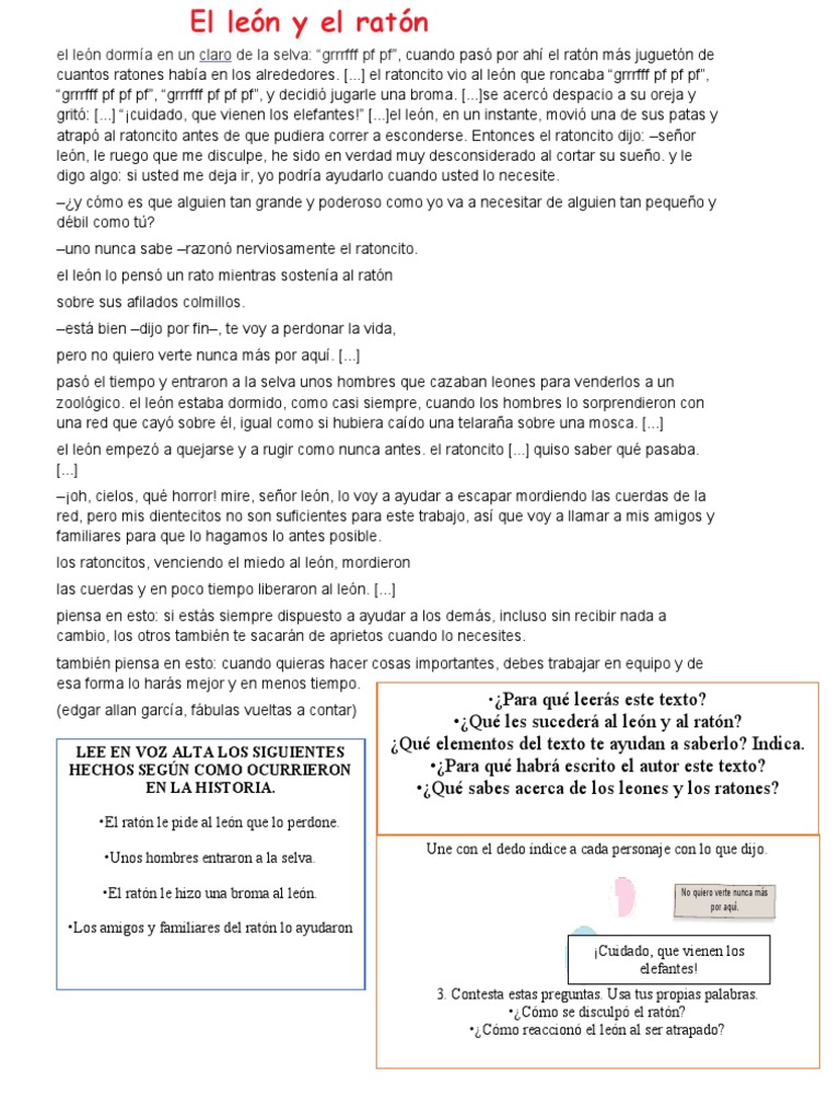 El León y El Ratón | PDF