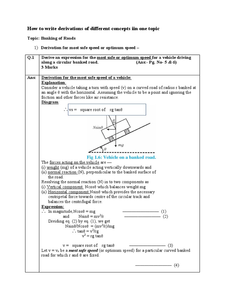 How To Write Derivations of Different Concepts Iin One Topic | PDF