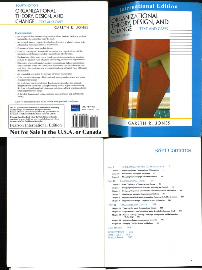 Organizational Theory, Design, and Change - Text and Cases | PDF ...
