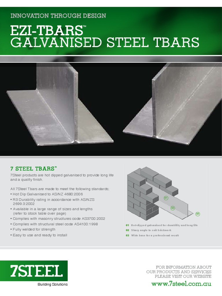 Ezi-Tbars Galvanised Steel Tbars: Innovation Through Design | PDF ...