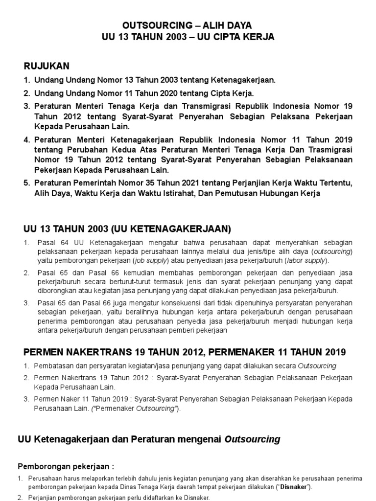 Konsep Alih Daya | PDF