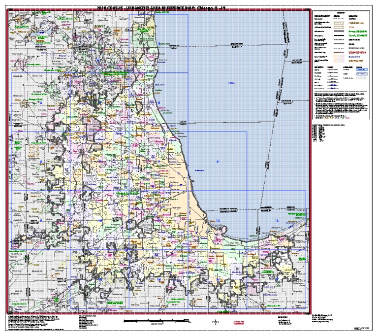 2010 Census - Urbanized Area Reference Map: Chicago, Il - in | PDF ...