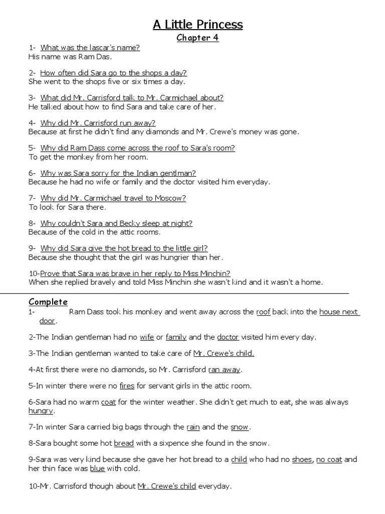 Little Princess | PDF | A Little Princess