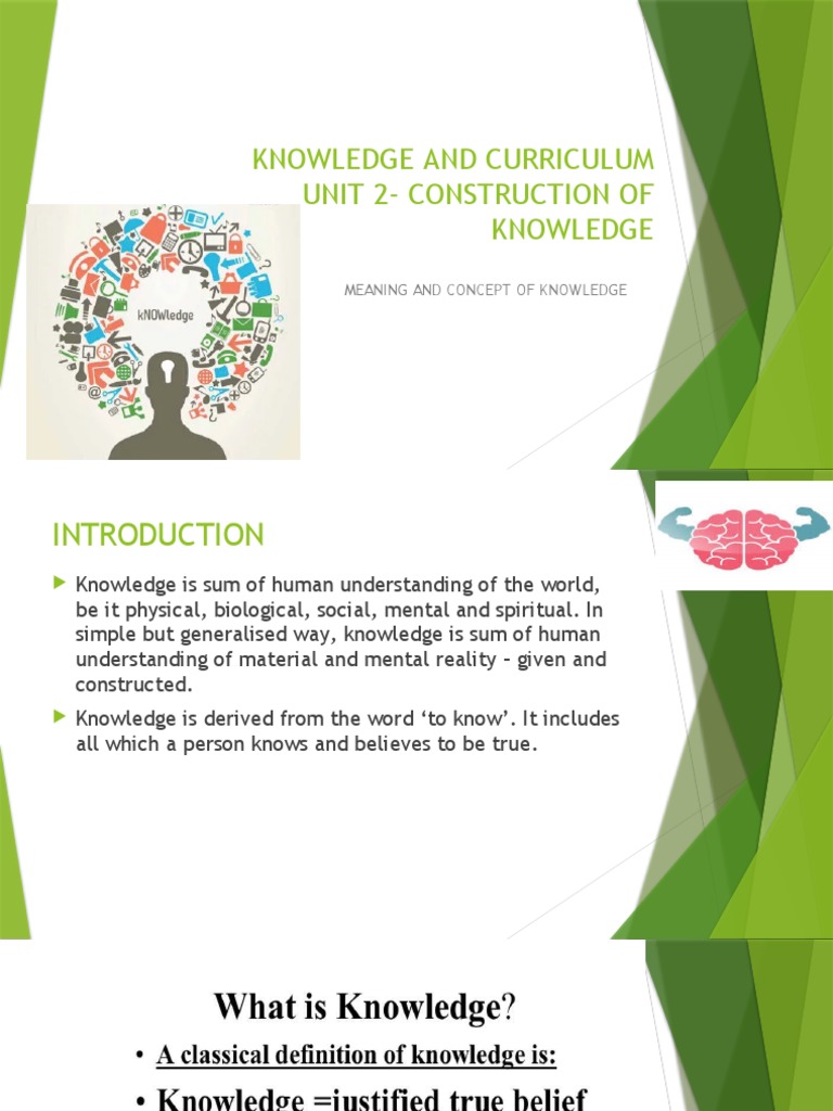 Meaning and Concept of Knowledge 2.1 | PDF | Knowledge | Experience