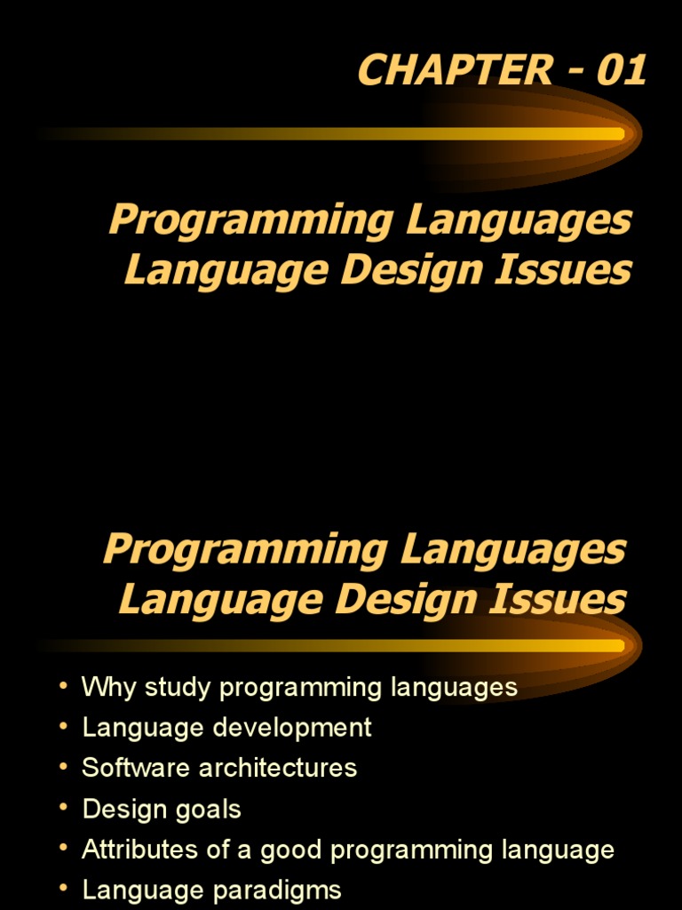 01-02-Language Design Issues | PDF | Computer Programming | Programming Language