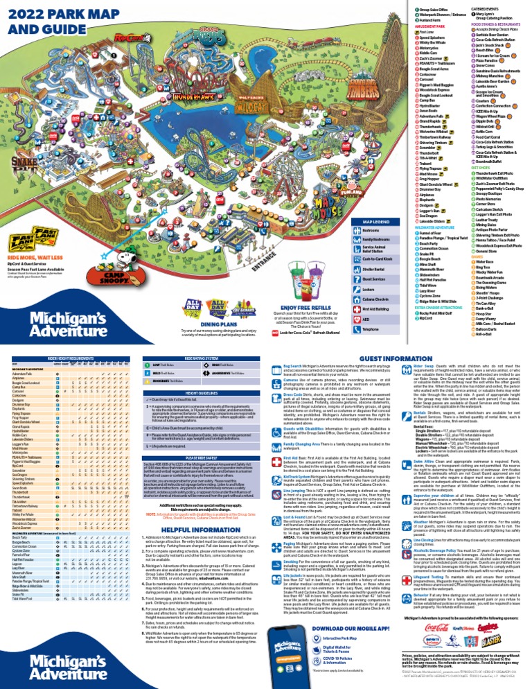 Michigan's Adventure Park Map | PDF | Swimsuit