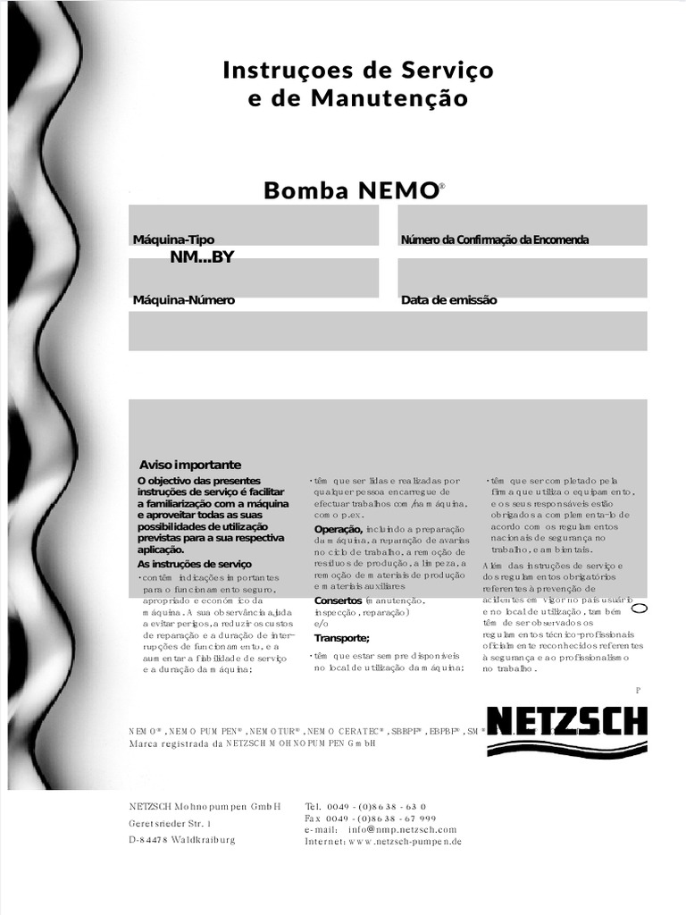 Manual Da Bomba Netzsch | PDF Manual Da Bomba Netzsch | PDF