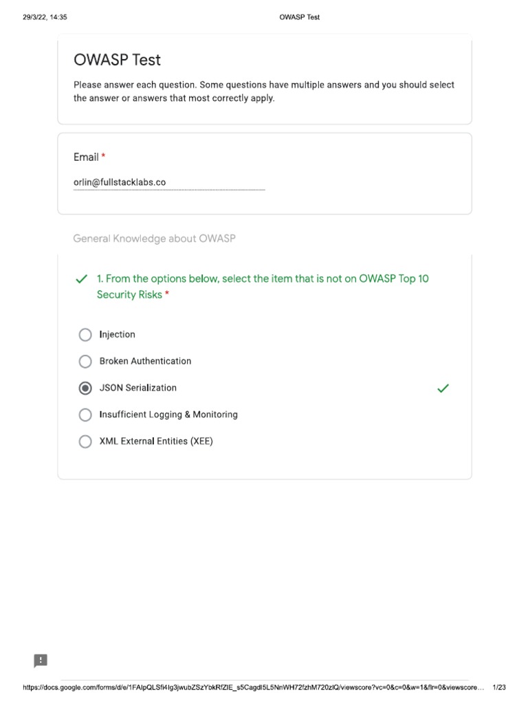 OWASP Top 10 Test | PDF