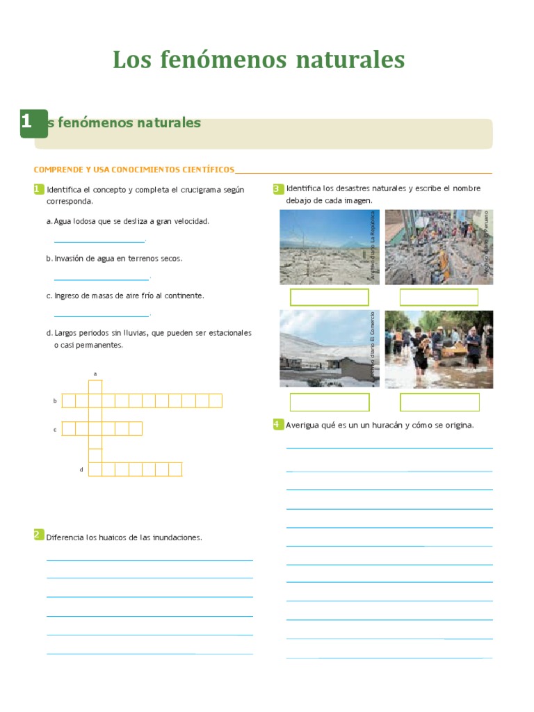 Los Fenómenos Naturales | PDF | Agua | Perú
