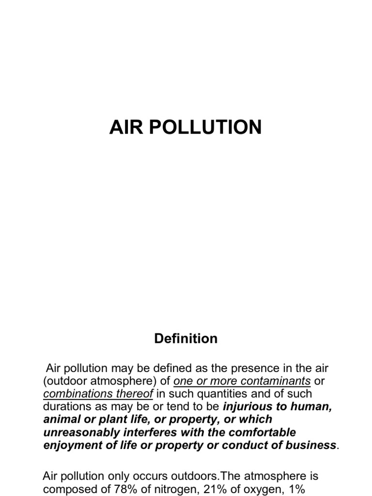 EM 4 - Air Pollution | PDF | Greenhouse Effect | Atmosphere Of Earth