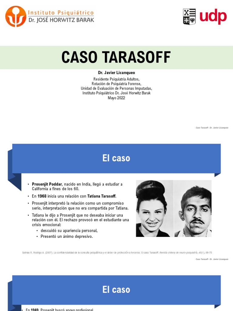 Caso Tarasoff | PDF | Sicología | Salud mental