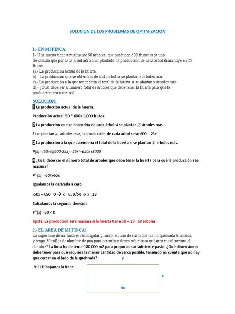 Solucion de Los Problemas de Optimizacion-2 | PDF | Análisis matemático | Matemáticas