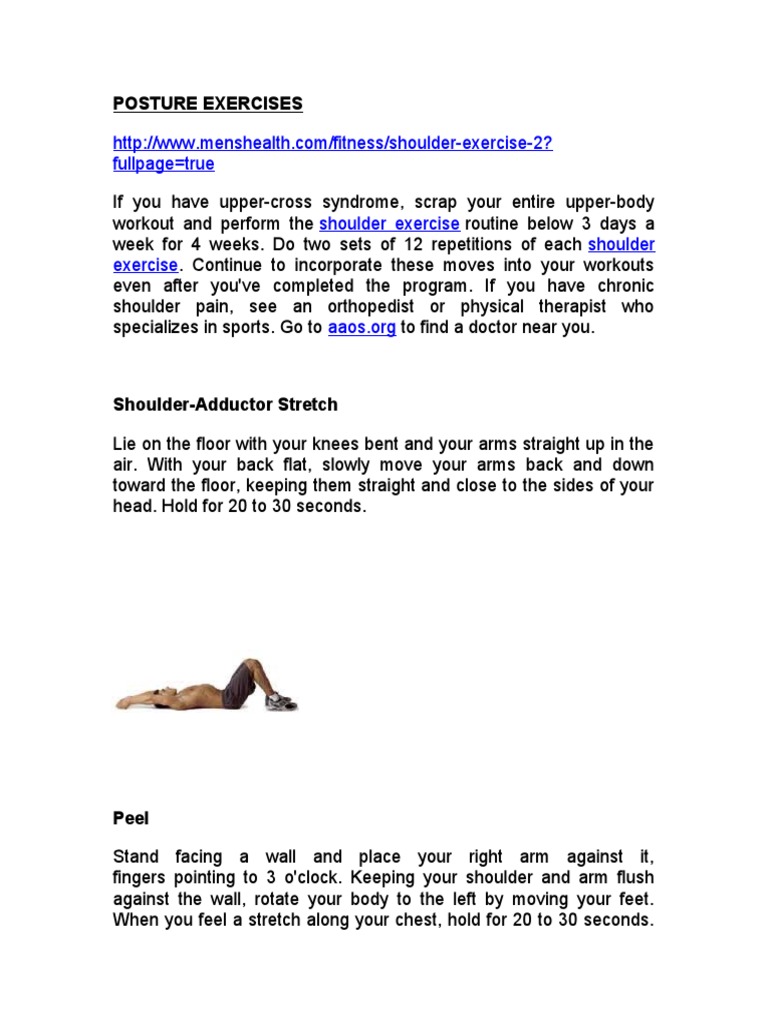 Fullpage True Shoulder Exercise Shoulder Exercise: Posture Exercises ...