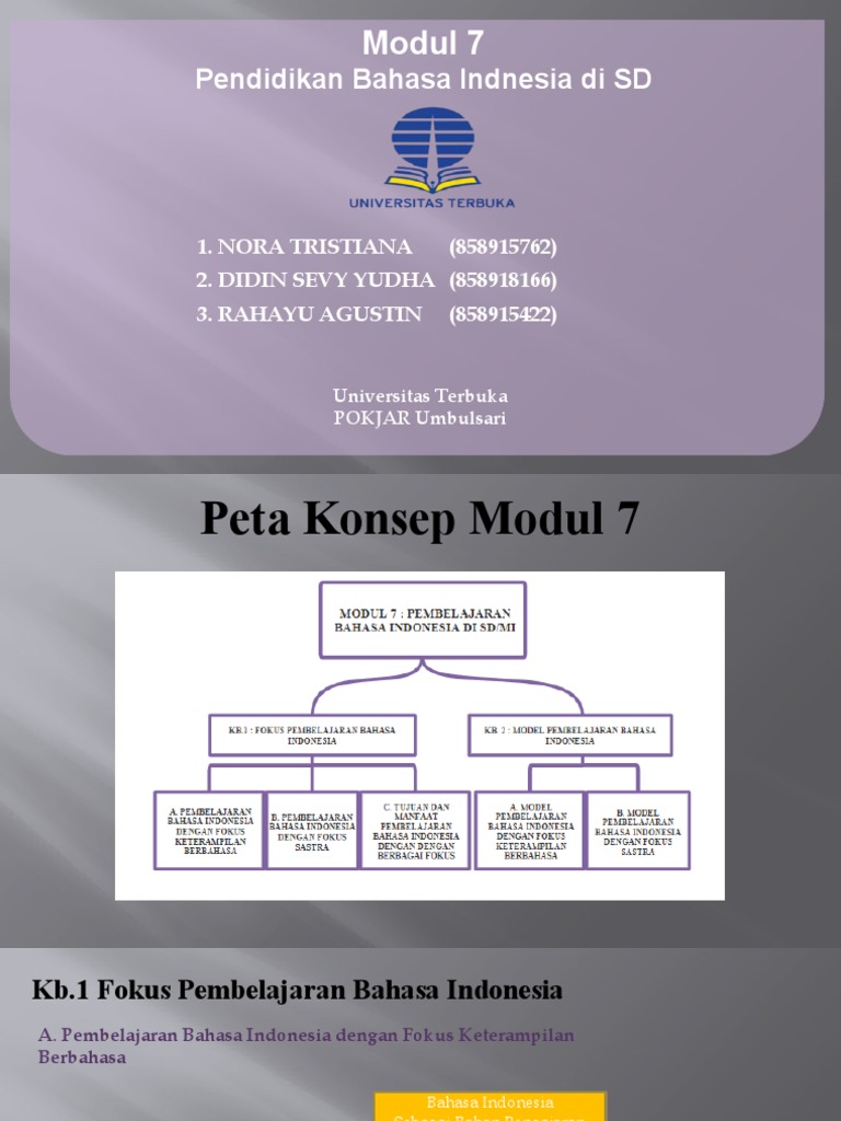 Kelompok 1 PPT Modul 7 Bahasa Indonesia | PDF