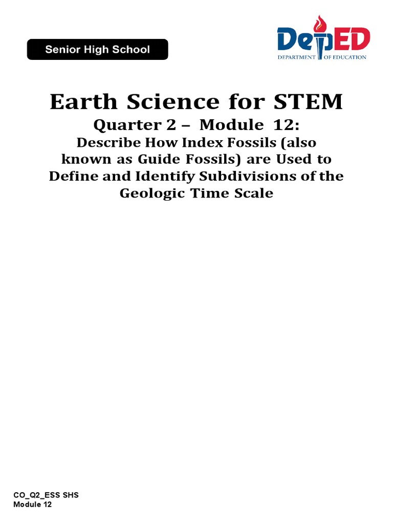 Earth Science For STEM: Quarter 2 - Module 12 | PDF | Geologic Time ...