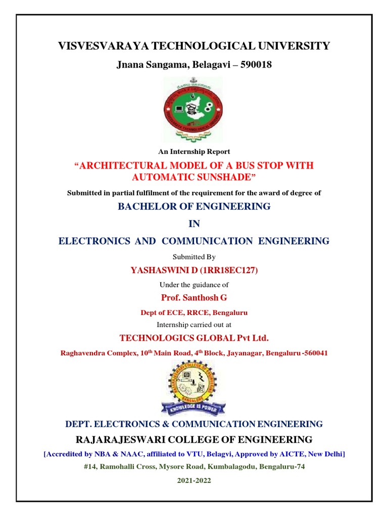 Yashu Internship Report 21 | PDF | Central Processing Unit | Embedded System
