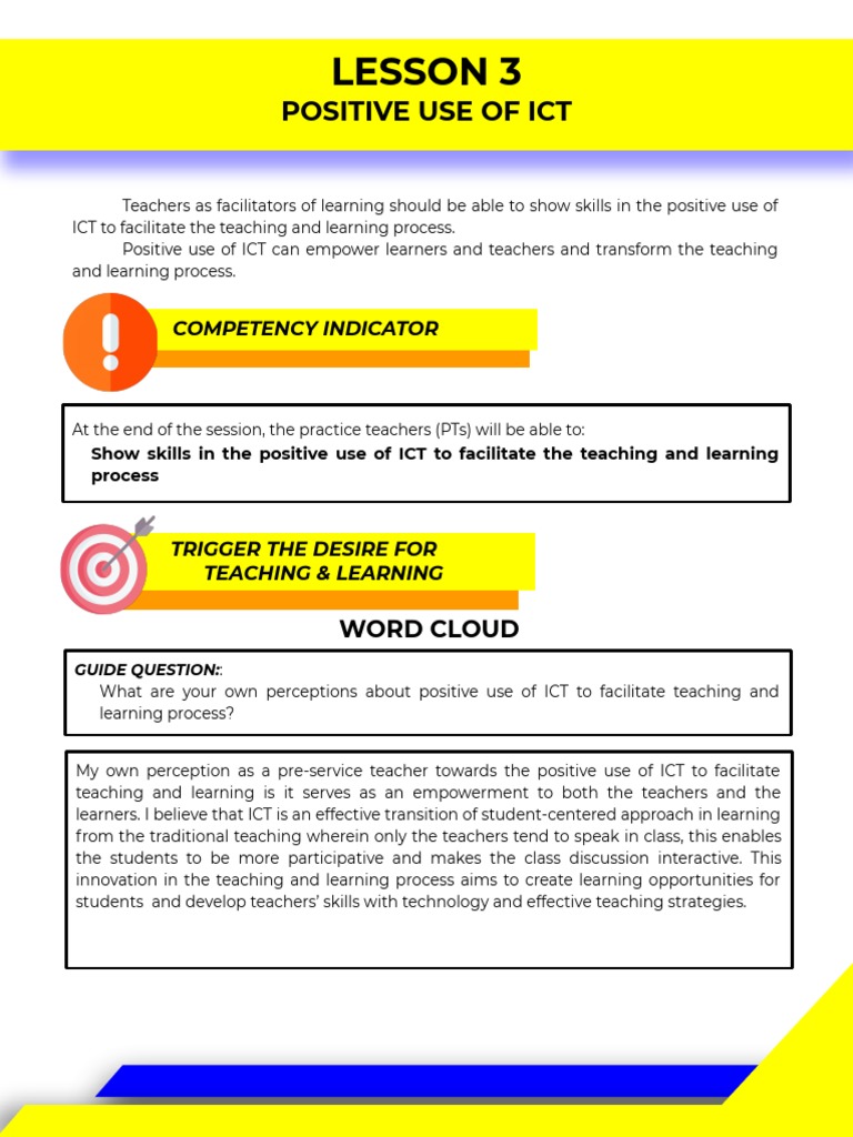 Positive ICT Use in Teaching Strategies | PDF | Educational Technology ...
