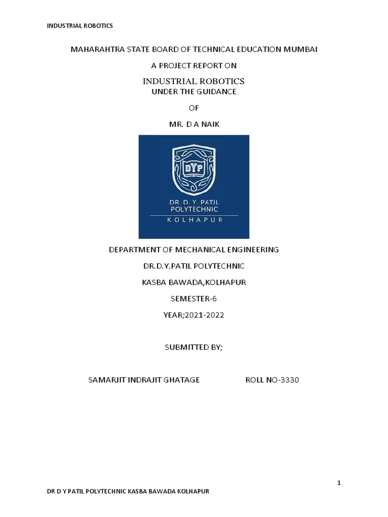 Industrial Robotics Pdf Automation Robotics