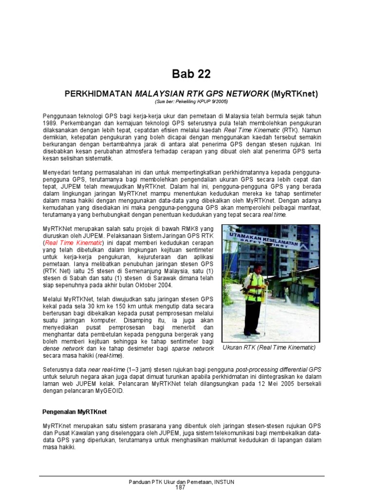Perkhidmatan Malaysian RTK Gps Network Myrtknet | PDF | Komputer | Teknologi & Rekayasa